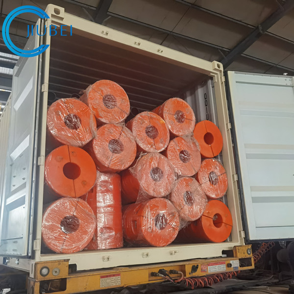 Container Loading of DN160 and DN900 HDPE floating dredging pipeline