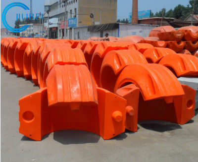 Marine Pontons Pipe Floats Buoys Orange Dredging Pipeline Supporting 4 ...