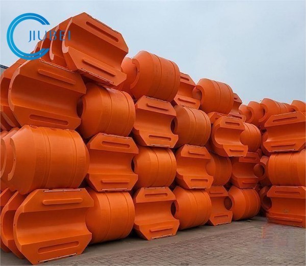 Orange / Yellow Cylindrical HDPE Pipe Floater DN1100 For Dredger Pipelines